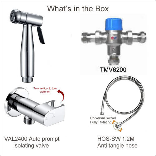 KIT6180: Pre-Set Thermostatic bidet shower kit with auto prompt water ...
