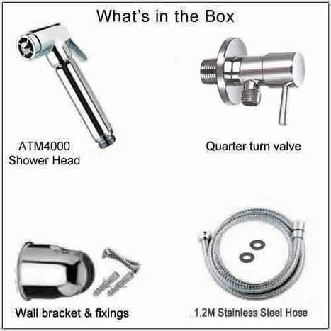 ATM4500: ECO Bidet shower with water isolation valve