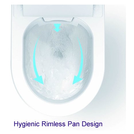 Japanese style wall hung smart toilet bidet