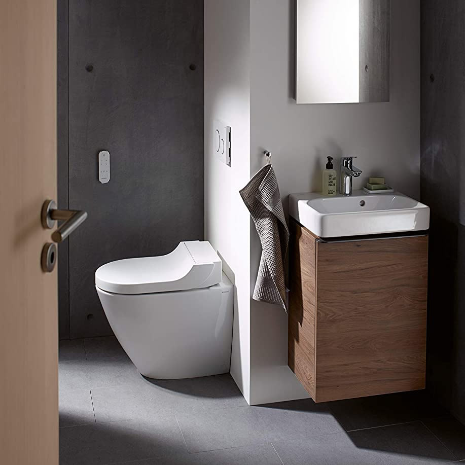 Geberit Aquaclean Tuma Comfort Floor standing back to wall bidet shower ...