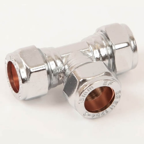 15mm Compression chrome compression Tee