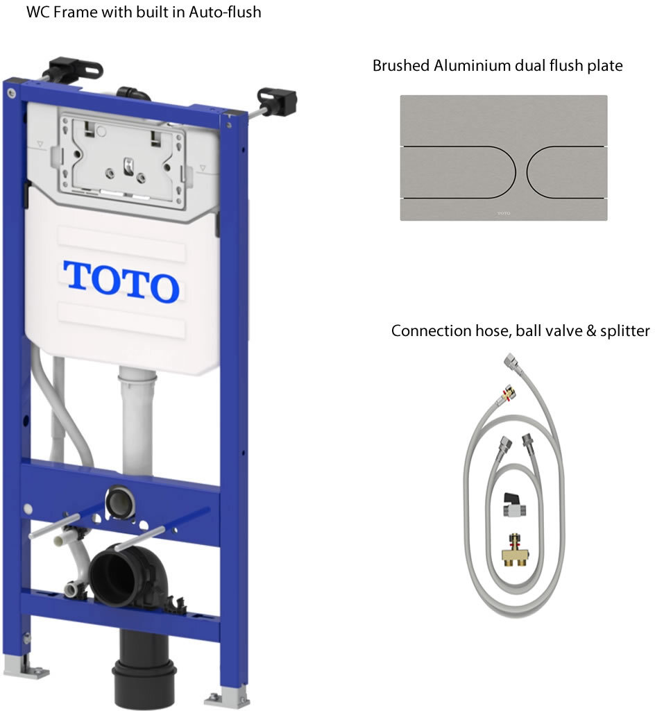 Toto wall frame with Automatic flush Bundle