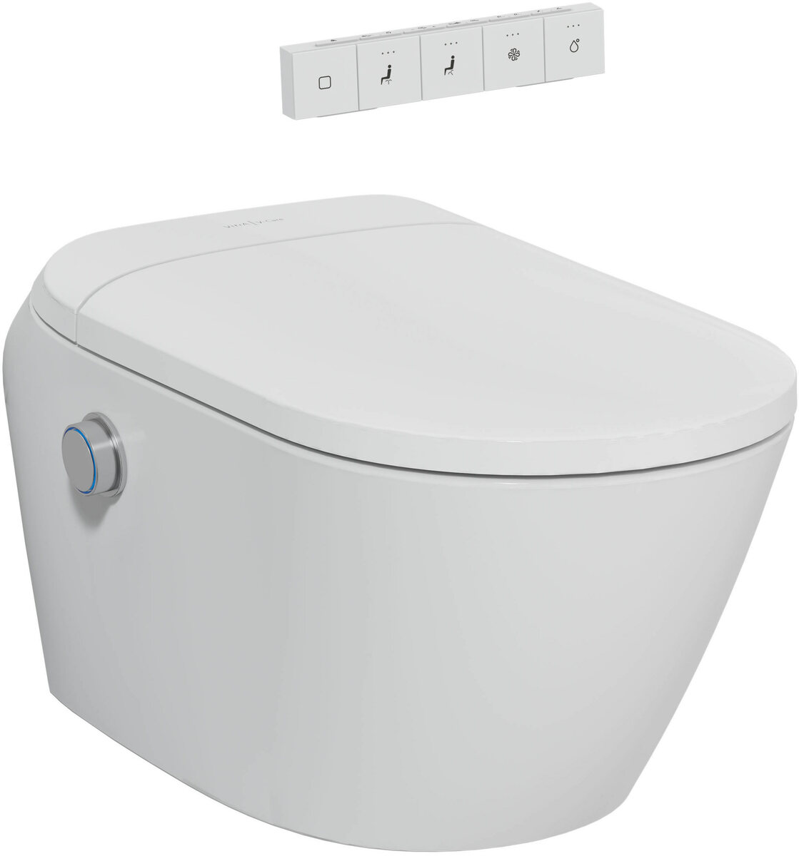 VitrA V-Care Ultra Smart Wall-Hung Bidet Toilet with Frame and Flush ...