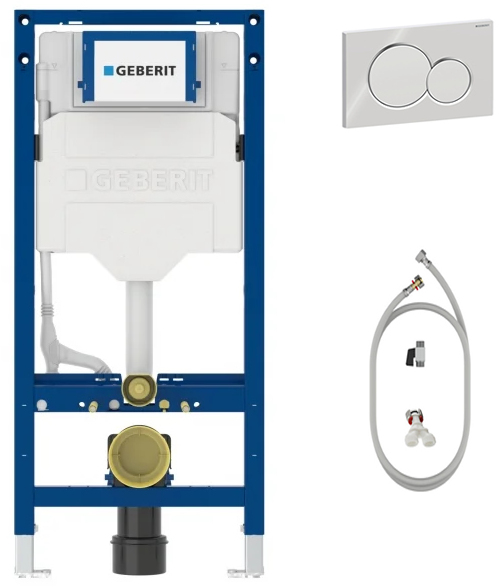 Geberit Sigma WC Toilet Frame 1120mm + Dual Flush Plate+ Connection set ...